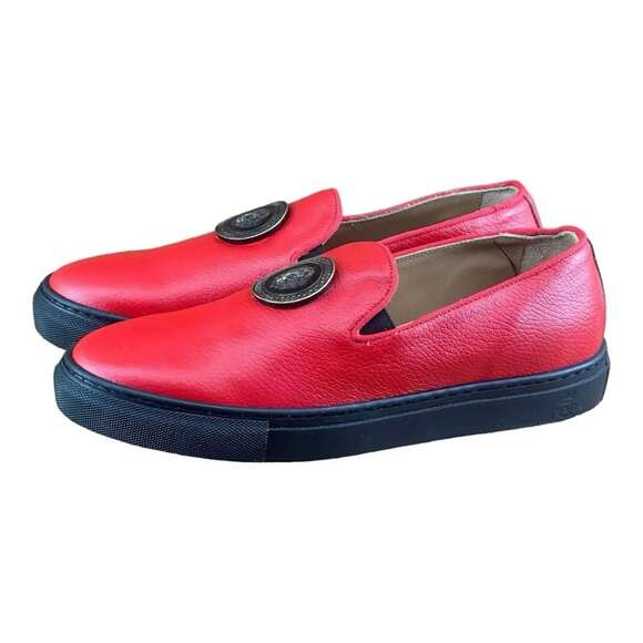 Re Ferdinando slip-ons Sneaker Men Medusa the lion Red Leather